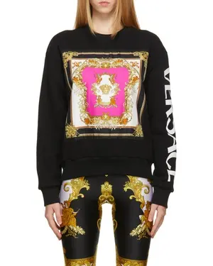 Versace Logo Print Crewneck Sweatshirt