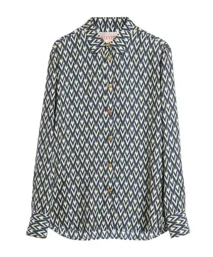 Valentino Garavani Curved Hem Button-up Shirt