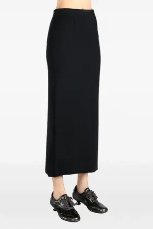 Auralee Stretch Double Face Knit Maxi Skirt - Black