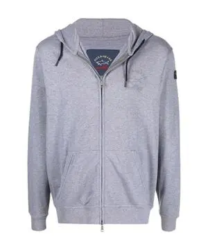 PAUL  SHARK Paul & Shark Logo Print Zip-up Hoodie