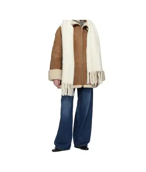 TOTEME Shearling Trimmed Leather Boots