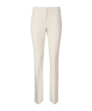 Pinko Straight Leg Pleated Trousers With Front Crease And Rear Slit Details