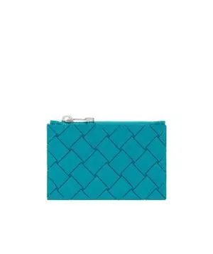 Bottega Veneta Quilted Zip-up Wallet - Green