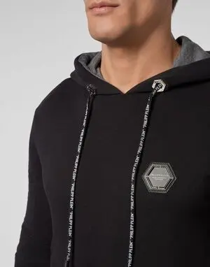 Philipp Plein Logo Detail Hooded Sweatshirt