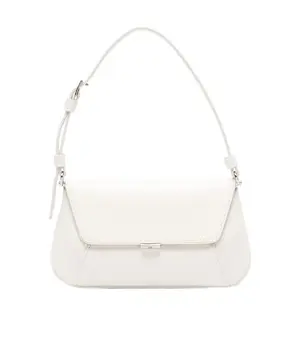 Amina Muaddi Top Handle Shoulder Bag - White
