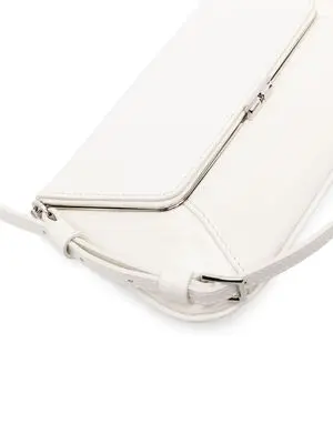 Amina Muaddi Top Handle Shoulder Bag - White
