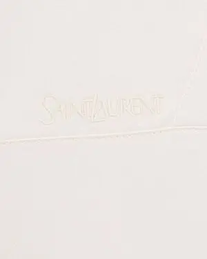 Saint Laurent Teddy Jacket In Satin - Off-white