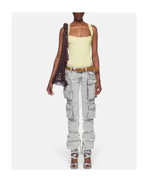 Attico Essie Long Cargo Pants - Gray