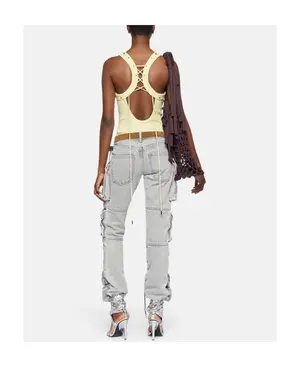 Attico Essie Long Cargo Pants - Gray