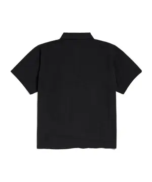 Balenciaga Logo Embroidered Short-sleeve Polo Shirt - Black