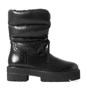 STUART WEITZMAN Padded Round Toe Boots - Black