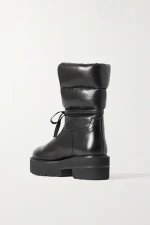 STUART WEITZMAN Padded Round Toe Boots - Black