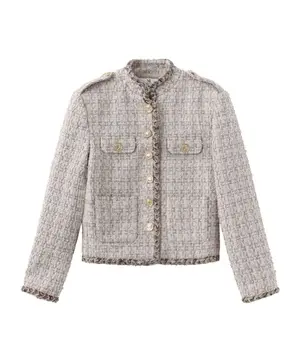 Marissa Chiara Stand Collar Lace Jacket