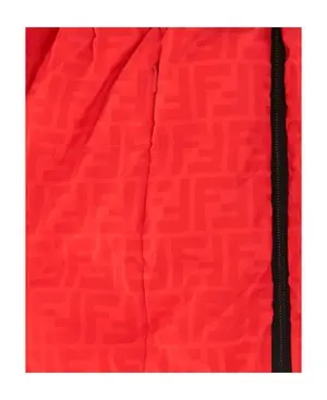 Fendi Padded Monogram Print Jacket With Belt