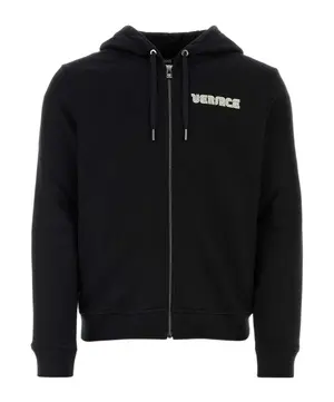 Versace Zip-up Drawstring Hoodie
