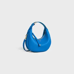 Celine Teen Lulu Hobo Bag In Grained Calfskin - Ultra Blue
