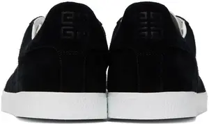 Givenchy Town 4g Debossed Suede Sneakers - Black