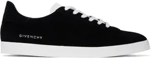 Givenchy Town 4g Debossed Suede Sneakers - Black