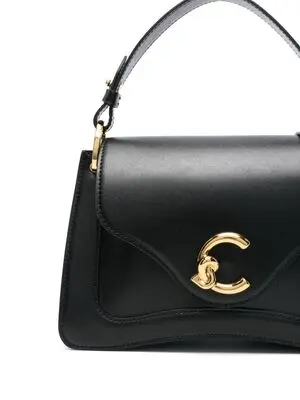 COCCINELLE C-me Foldover Top Tote Bag - Black