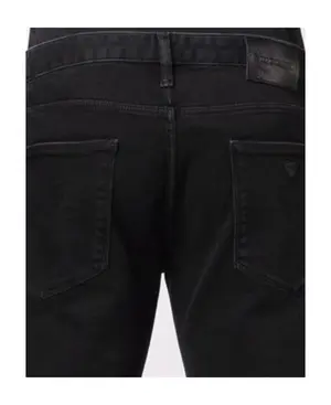 Emporio Armani Low-rise Slim-cut Straight-leg Jeans - Black