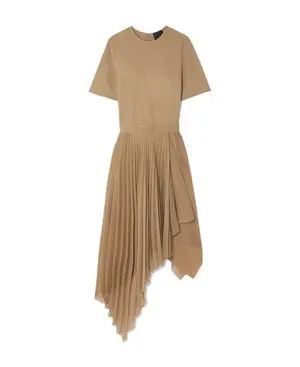 Givenchy Asymmetrical Pleated Georgette Dress