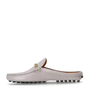 TOD'S Logo Engraved Slip-on Sandals - Grey