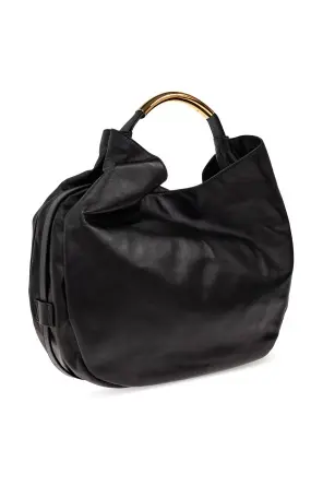 Moschino Lettering Top Handle Bag - Black