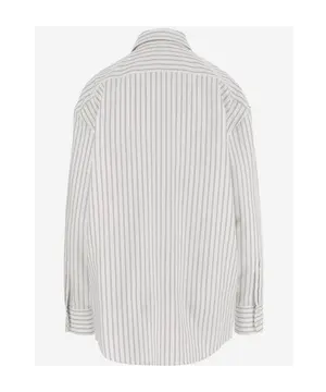 Saint Laurent Striped Button-up Shirt - White