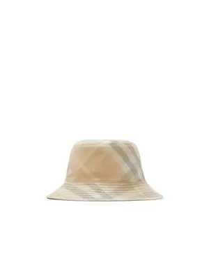 Burberry Check-pattern Reversible Bucket Hat - Nude