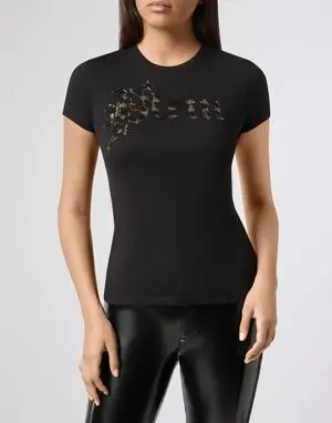 Philipp Plein Embellished Logo T-shirt