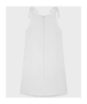 Celine Trapeze Mini Dress In Openwork Cotton