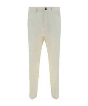 Brunello Cucinelli Straight-leg Tailored Trousers - White