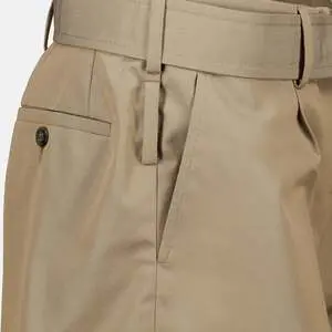 Prada Belted Gabardine Shorts