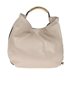 Moschino Lettering Top Handle Bag - Cream