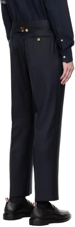 Thom Browne Super 120s Twill Tailored Trousers - Navy Blue