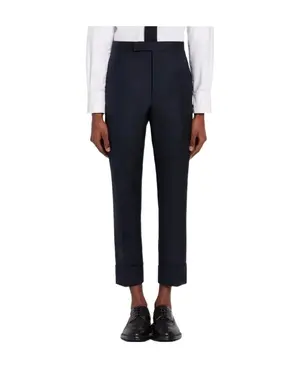 Thom Browne Super 120s Twill Tailored Trousers - Navy Blue