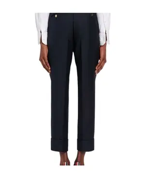 Thom Browne Super 120s Twill Tailored Trousers - Navy Blue