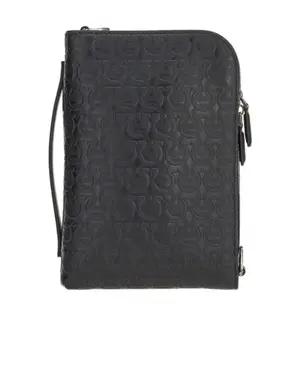 FERRAGAMO Gancini Embossed Messenger Bag