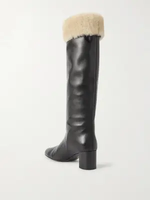 TOTEME Downtown Knee-high Shearling-trim Boots