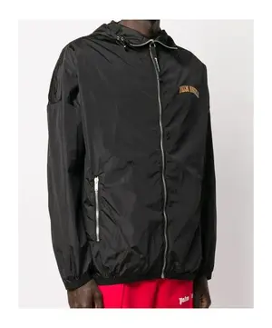 Palm Angels Logo Print Hooded Lightweight Jacket