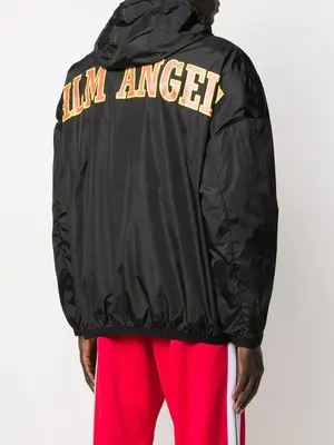 Palm Angels Logo Print Hooded Lightweight Jacket