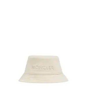 Moncler Embroidered Logo Bucket Hat - Nude