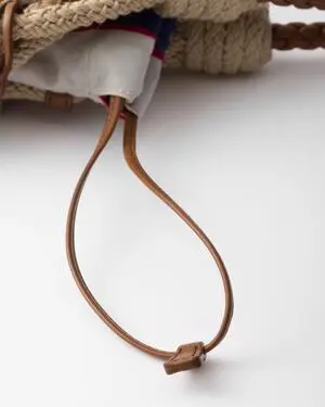 Prada Logo Net Tote Bag - Brown