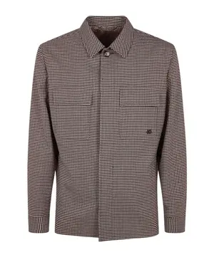 Etro Stretch Wool Gingham Shacket