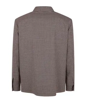 Etro Stretch Wool Gingham Shacket