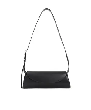 JIL SANDER Curved Flap Shoulder Bag