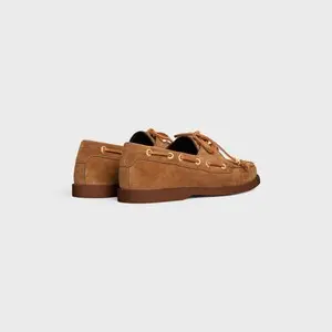 Celine Bateau Suede Calfskin Shoes - Brown