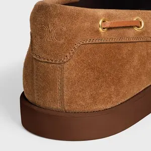 Celine Bateau Suede Calfskin Shoes - Brown