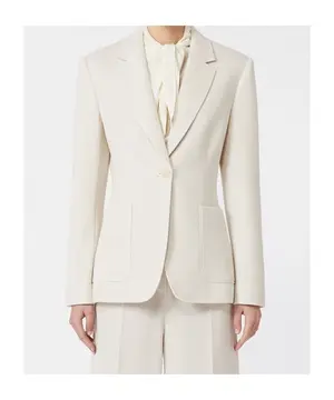 Max Mara Utilita Single-breasted Blazer - Ivory White