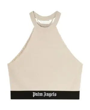 Palm Angels Logo Tape Halterneck Top